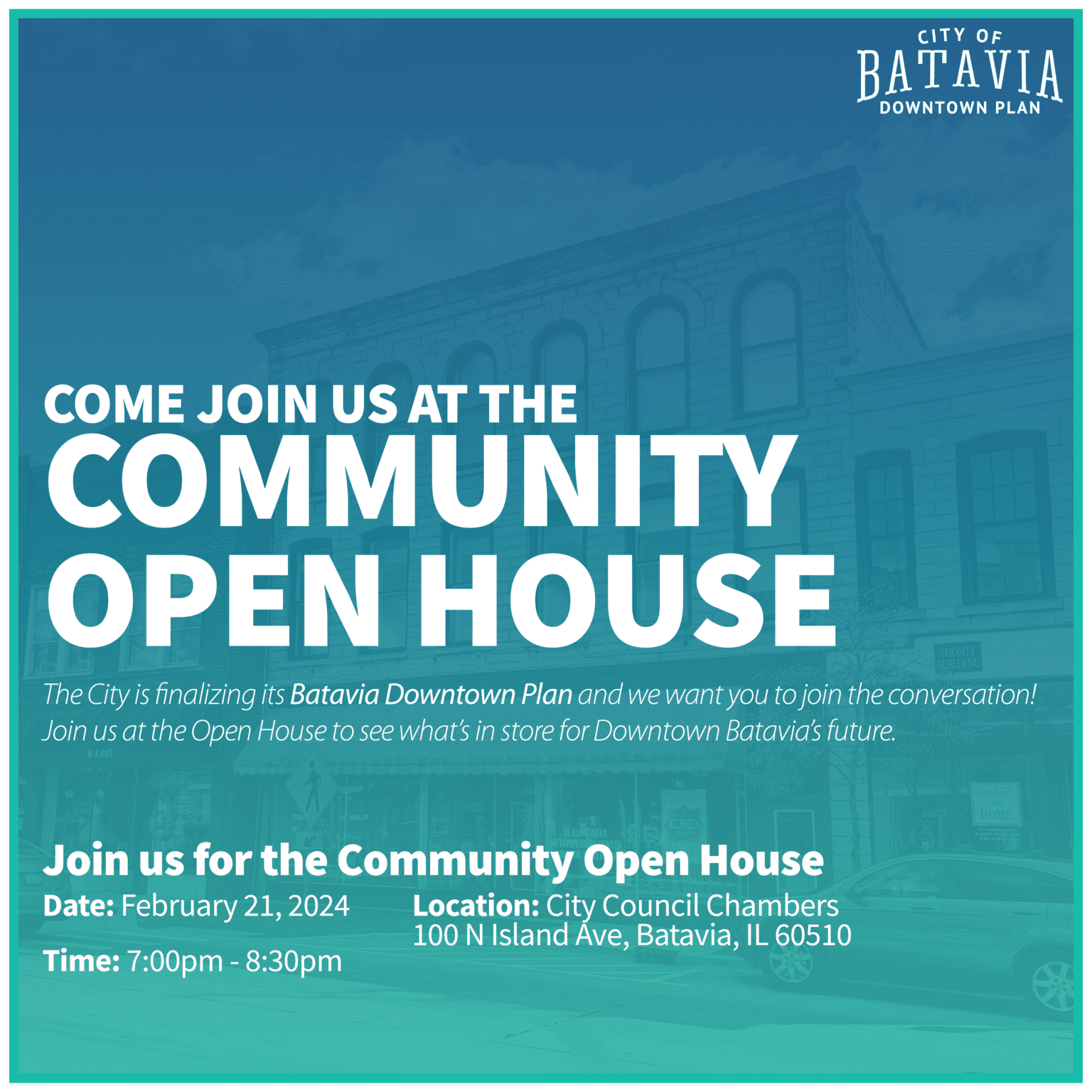 Community Open House - Downtown Plan - Batavia MainStreet